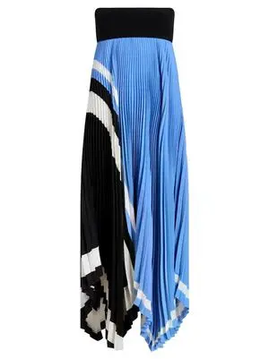 Proenza Schouler Pleated Asymmetric Dress - Blue