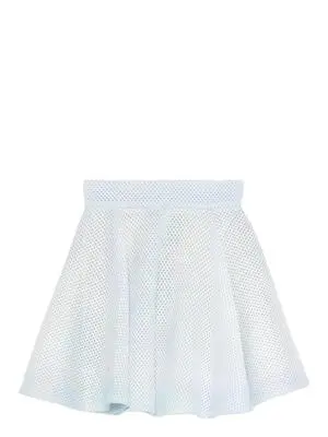 GEMY MAALOUF Flared Mesh Skirt - Blue