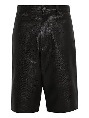 EARTHLING VIP Gravel Leather Shorts - Black