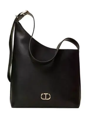 TWINSET Bucket Bag With Buckle Detail - Black