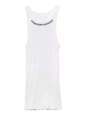 Chrome Hearts Scroll Logo Tank Top - White