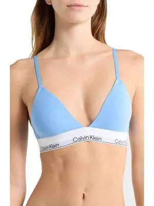 Calvin Klein Lightly Lined Racerback Bralette - Blue Descent