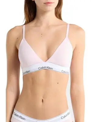 Calvin Klein Lightly Lined Racerback Bralette - Cradle Pink