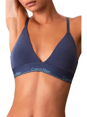 Calvin Klein Lightly Lined Racerback Bralette - Dark Denim