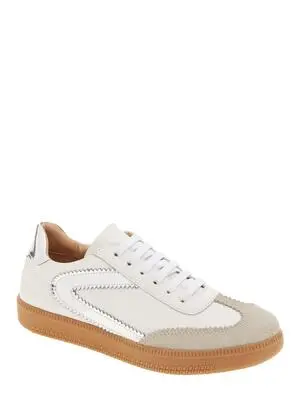 CHOCOLAT BLU Vassa Leather Sneakers - Silverhite Leather