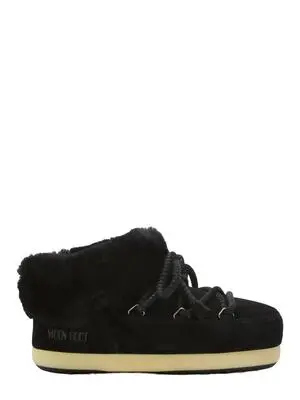 Moon Boot Evx Fur-trimmed Boots - Black
