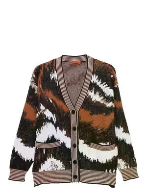 Missoni Abstract-print Buttoned Cardigan - Black