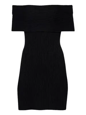 Givenchy Ribbed-knit Wool And Alpaca-blend Minidress - Black