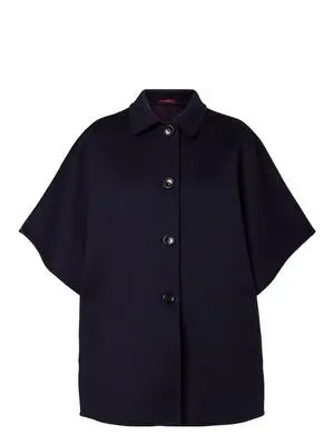 Gucci Single-breasted Wool Cape - Blue
