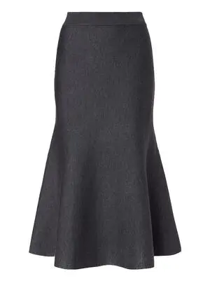 Gucci Wool-blend Midi Skirt - Grey