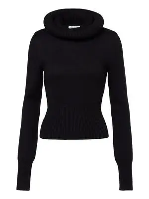 Alaïa Virgin Wool Turtleneck Sweater - Black