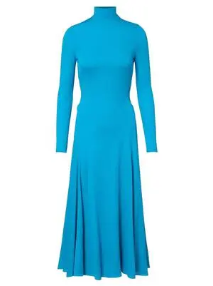 Alaïa Open-back Jersey Midi Dress - Blue