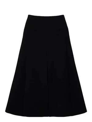 Alaïa Pleated Midi Skirt - Black