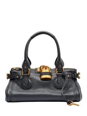 Chloé Paddington Leather Shoulder Bag - Black