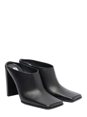 Alaïa 90 Leather Mules - Black