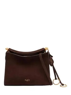 Alaïa Alaïa Le Click Small Suede Shoulder Bag Brown