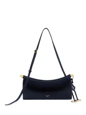 Alaïa Alaïa Le Click Small Suede Shoulder Bag Blue