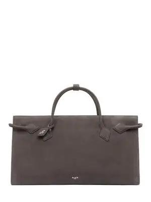 Alaïa Le Teckel Large Leather Shoulder Bag - Grey