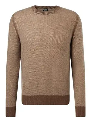 Zegna Cashmere Crewneck Sweater - Brown