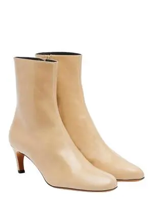 Proenza Schouler Uma 60 Leather Ankle Boots - Beige
