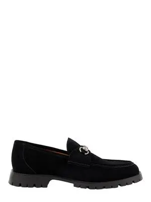 Gucci Horsebit Suede Loafers - Black