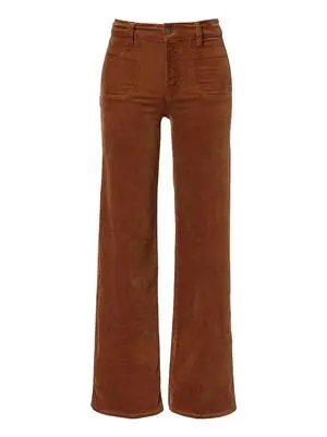 FRAME Le Slim Palazzo Cotton Corduroy Wide-leg Pants - Brown