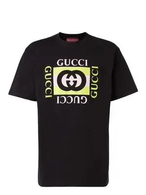 Gucci Logo Cotton Jersey T-shirt - Black