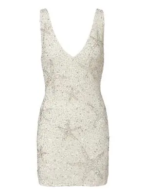 Rixo Christabel Embellished Mini Dress - White