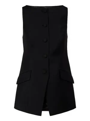 RÓHE Wool And Mohair Crêpe Vest - Black