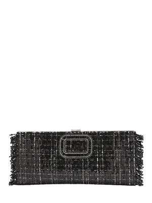ROGER VIVIER Pilgrim Mini Sequined Clutch - Black