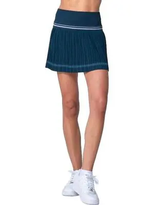 Lucky In Love Motion Pleated Skirt - Navy