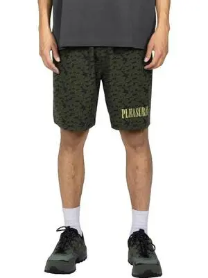 PLEASURES Leaf Jacquard Shorts - Dark Olive