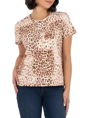 Kut From The Kloth Leopard Print Crewneck T-shirt - Cocao/taupe