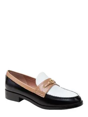 Linea Paolo Endy Bit Loafer Black/ivory/toffee