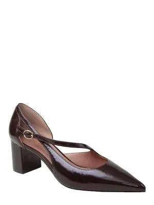 Linea Paolo Pointed Toe D'orsay Pumps - Chocolate