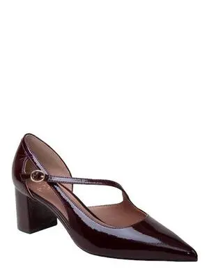 Linea Paolo Pointed Toe D'orsay Pumps - Dark Cherry
