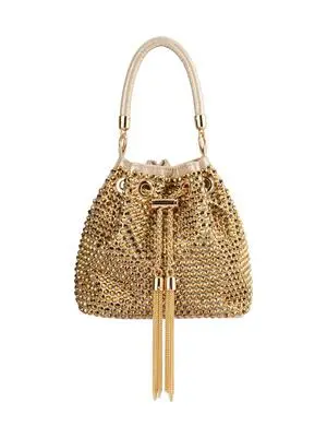 OLGA BERG Studded Drawstring Bucket Bag - Gold