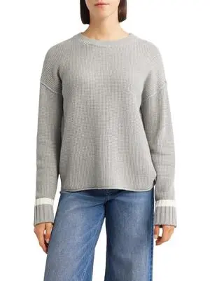 HATLEY Waffle Stitch Sweater - Grey