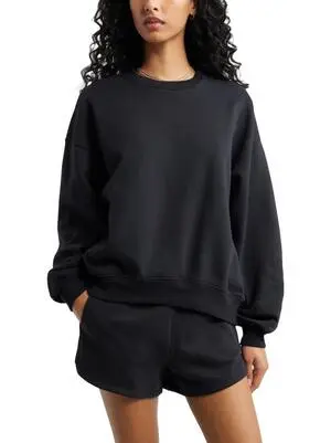 Bp. Relaxed Cotton Blend Sweatshirt Black Jet