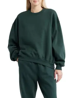 Bp. Relaxed Cotton Blend Sweatshirt Green Gables