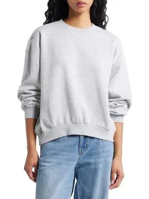 Bp. Relaxed Cotton Blend Sweatshirt Grey Soft Heather
