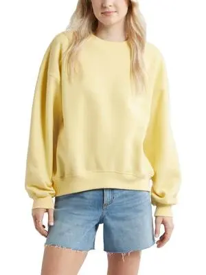 Bp. Relaxed Cotton Blend Sweatshirt Yellow Begonia