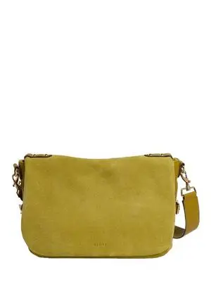 AIMEE Gramercy Suede Messenger Bag Cumin Suede