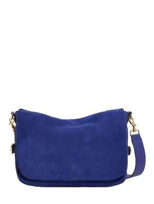 AIMEE Gramercy Suede Messenger Bag Dusk Suede