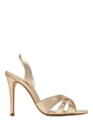 SCHUTZ 105mm Keefa Metallic Slingback Sandals