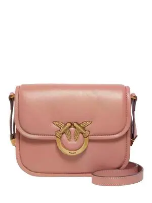 Pinko Love Birds Flap Crossbody Bag - Neutrals