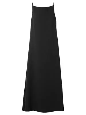 THE ROW Seraphina Silk-crepe Midi Dress - Black