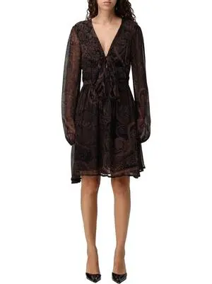 Pinko Printed Dress - Brown