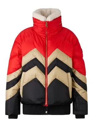 Bogner Valea Down Ski Jacket Red/beige/black