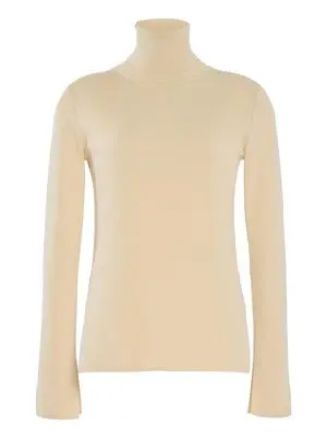 ASHLYN Kiana Silk-Cotton Turtleneck Top